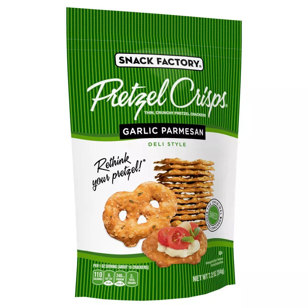 Snack Factory Garlic Parmesan Pretzel Crisps - 7.2oz – Veruca Harmony Grove